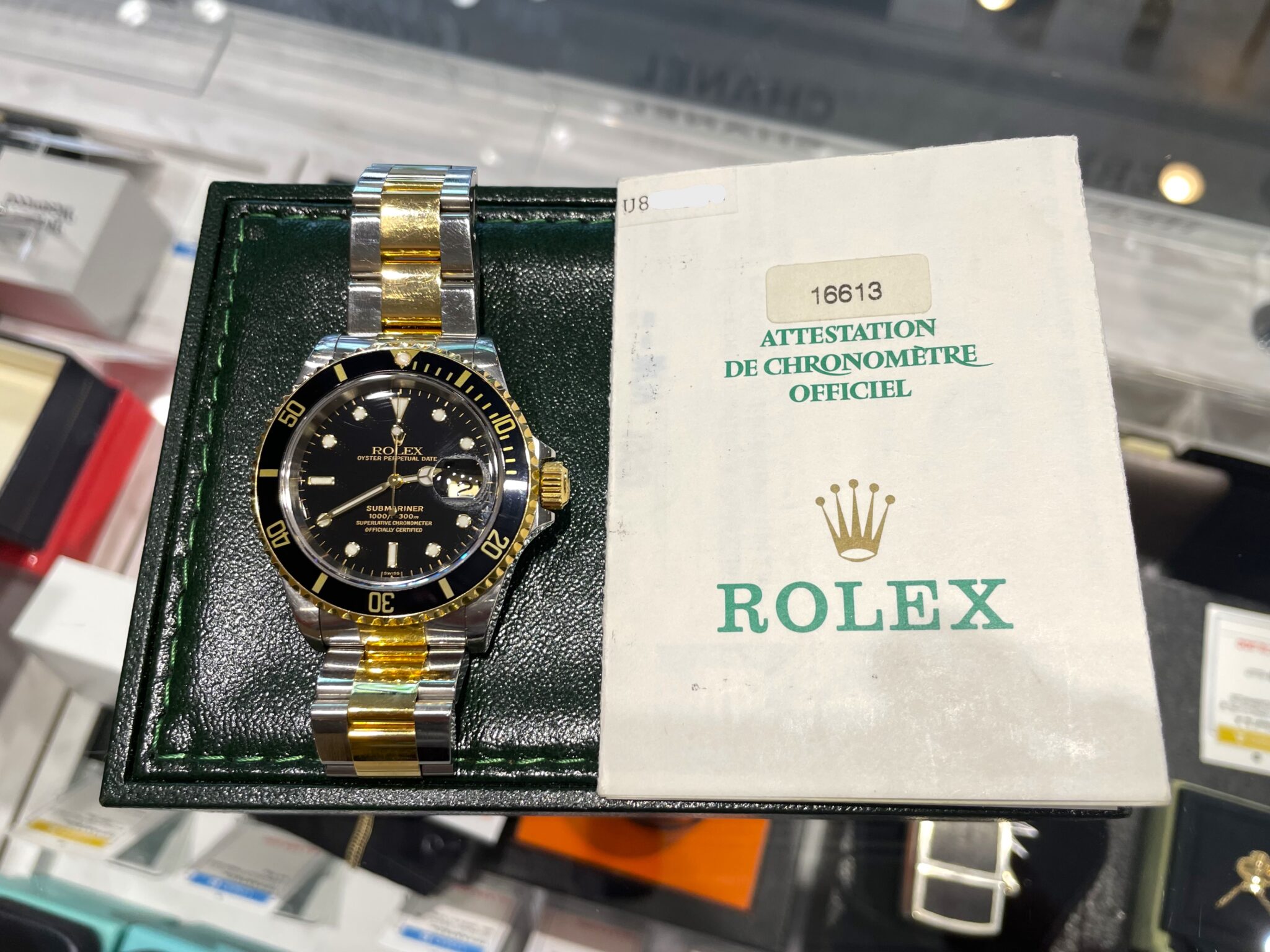 ロレックス【ROLEX】サブマリーナ 16613 K18xSS コンビ 黒文字盤を名古屋市西区のお客様より買取ました♪ | 買取実績 | 質屋 ...